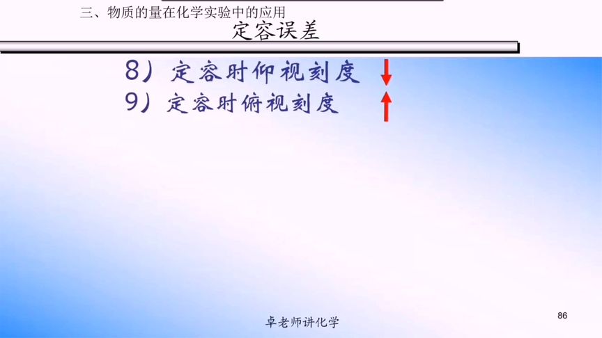 38 定容误差对溶液浓度的影响
