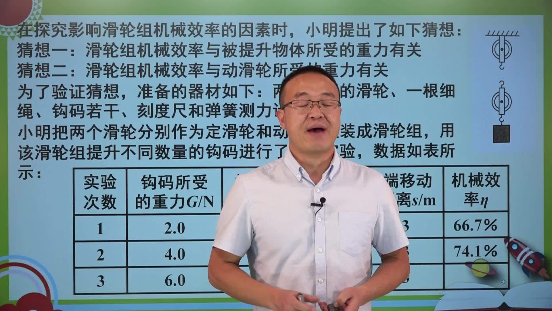 .滑轮组机械效率相关实验