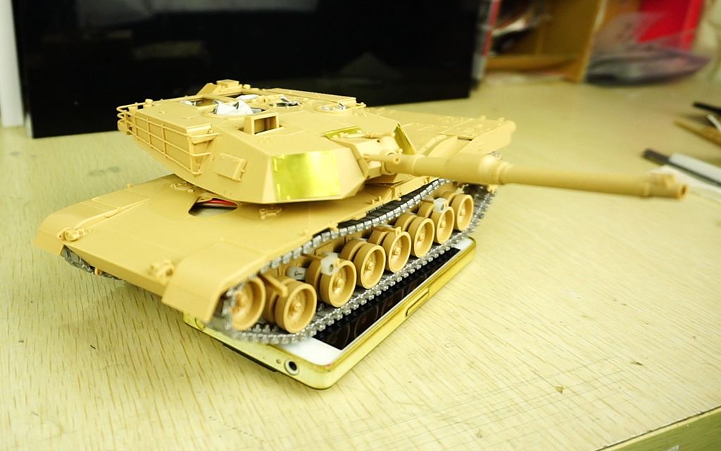 星驰模型 1比35 meng m1a2 艾布拉姆斯 静改动 遥控坦克 测试视频