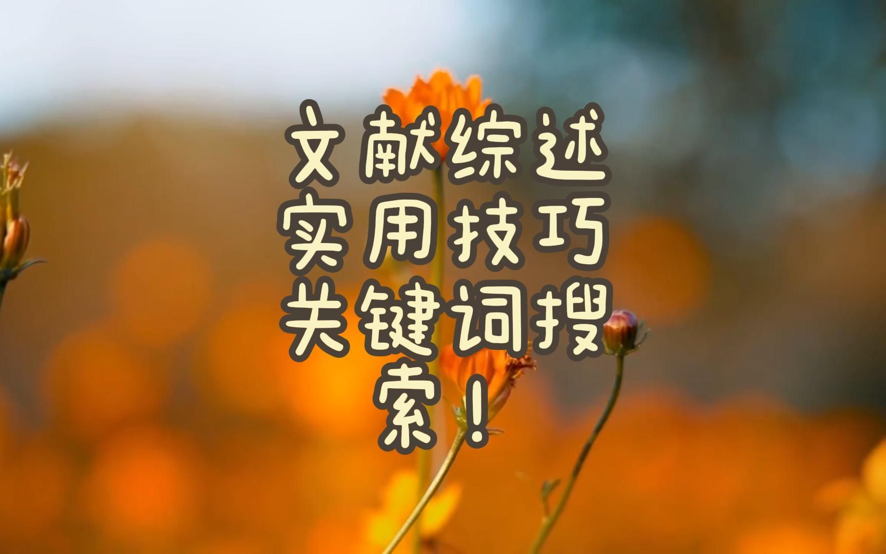 文献综述实用技巧关键词搜索!