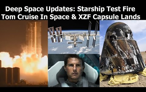 星际飞船在太空中进行首次引擎测试射击和汤姆·克鲁斯的电影-太空...
