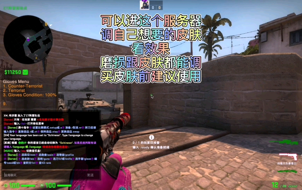 CSGO的AUG社区服,所有皮肤都可以玩,磨损也能自己调