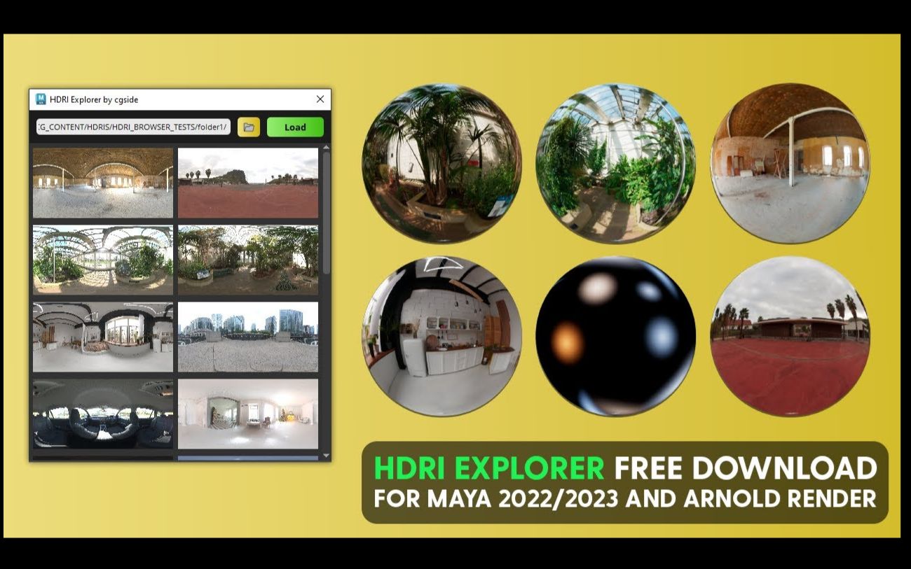 适用于 Maya2022-2023 的 HDRI 资源管理器 |免费下载