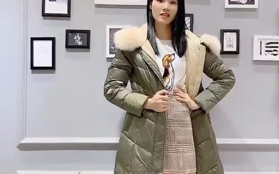 入驻一线商场专柜品牌:折扣女装哥芙妮羽绒服冬直播货源,批发走份