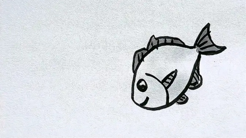 这个鱼好好吃!创意简笔画,儿童画