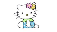 简单几笔就能画出这么漂亮可爱的kitty猫哈喽凯蒂猫,一学就会哦~