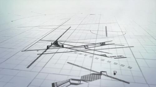 47 建筑线条勾勒出优雅标志AE片头工程模板 视频制作双击加关注哦