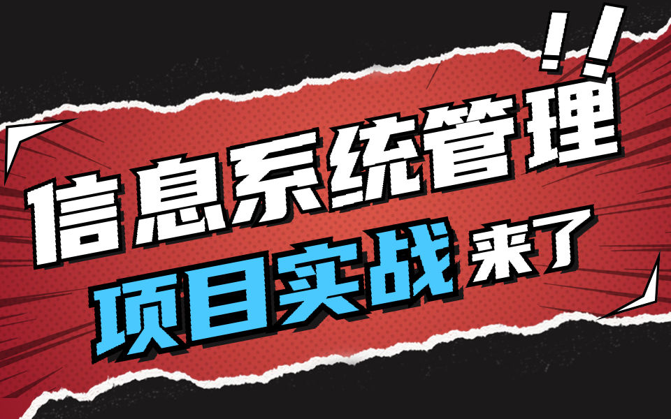 【校招必备】管理信息系统项目实战教程,帮你应付简历和面试