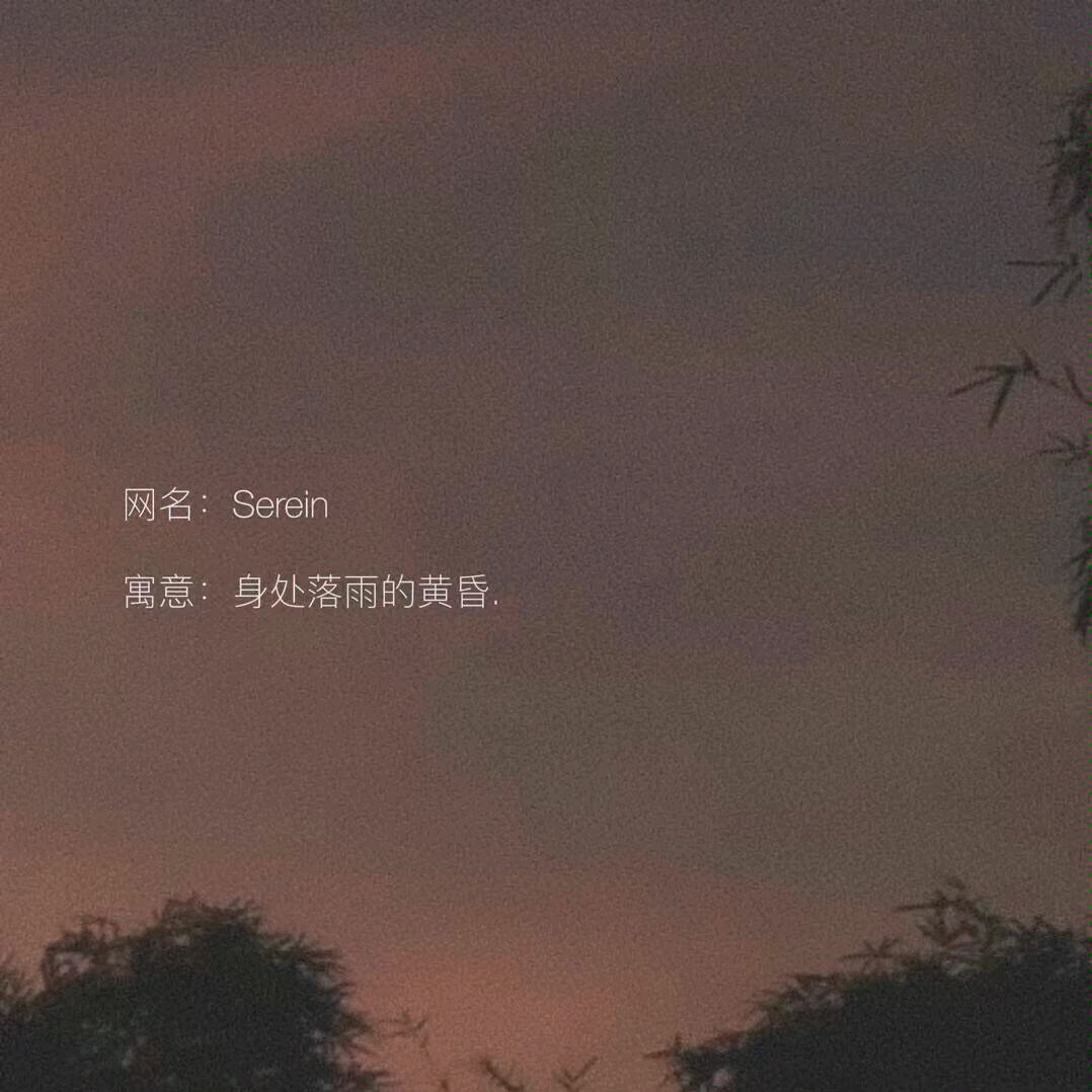 一些小众英文网名