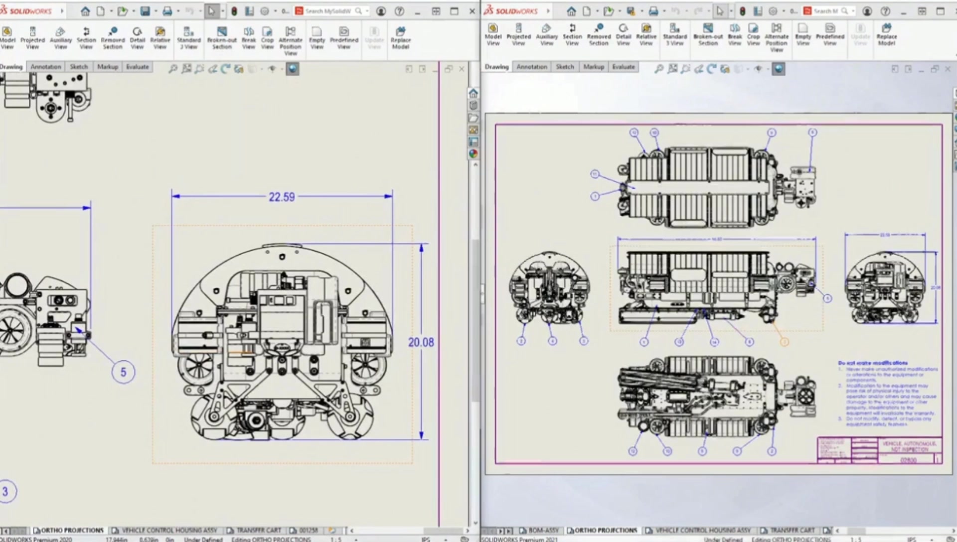 Solidworks2020与Solidworks2021工程图运行速度与性能对比。#...