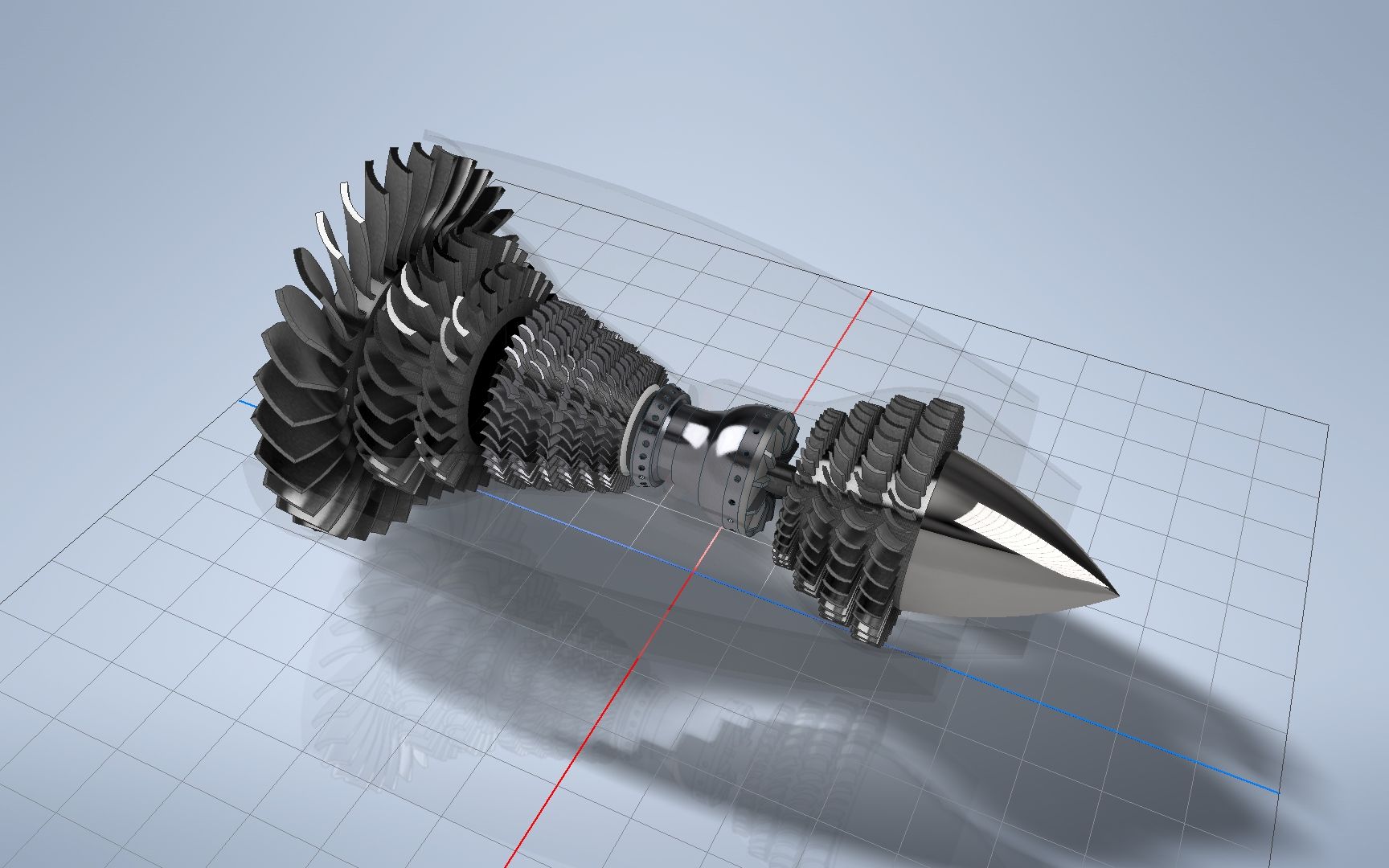 ...航空发动机/涡喷教学模型,机械党别走开!|基于Autodesk Inventor制作