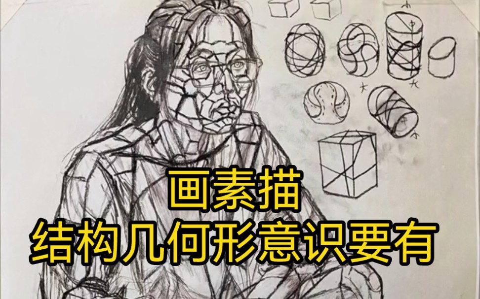 画素描,结构几何形意识还是很重要的,得结实!