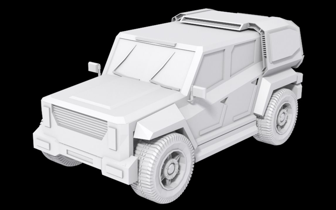 【3dmax建模】用max做一辆“装甲车”模型,零基础入门场景建模