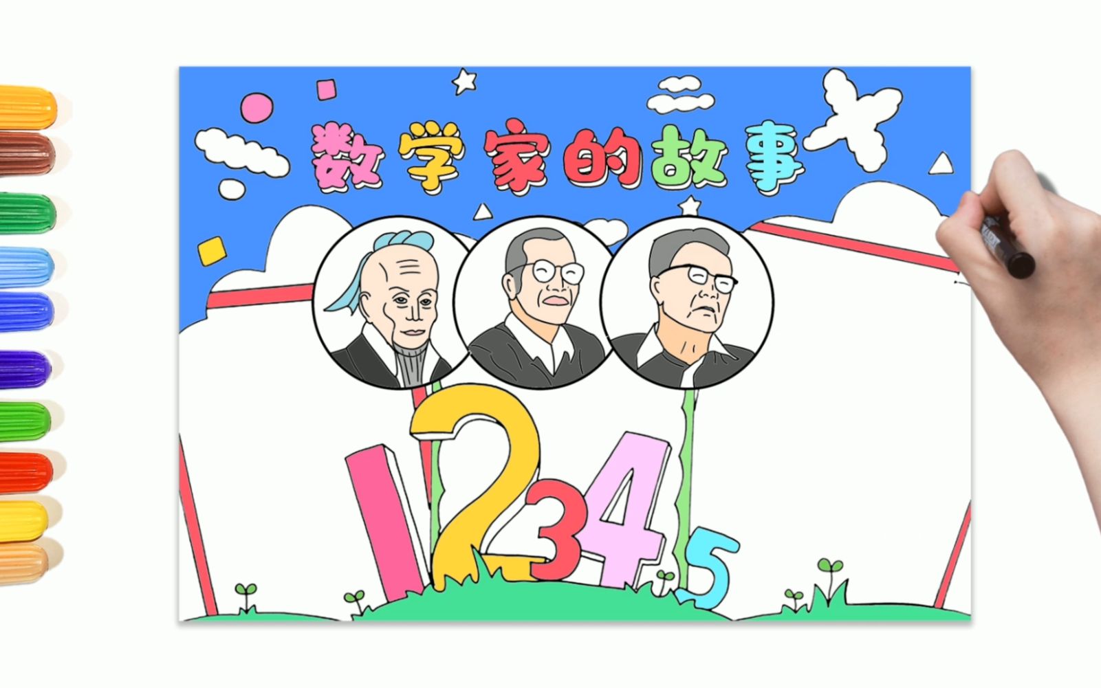 数学家手抄报简单又好看,点赞关注不迷路