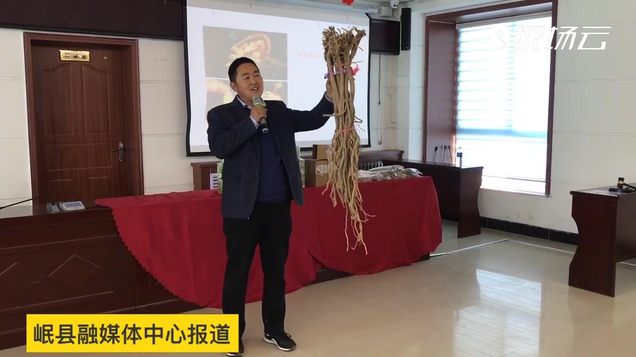 ...活动岷县开拍,岷县电商达人“当归哥”於军强现场介绍极品野生黄芪