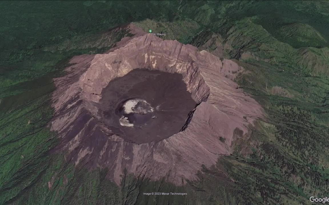 【地理*谷歌地球】火山虚拟之旅06-印尼爪哇岛 拉翁火山(Raung)【...