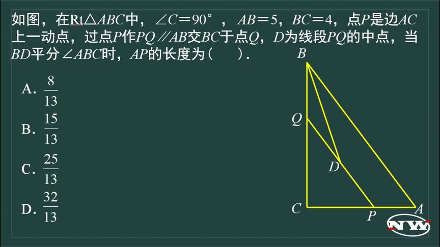 中考选择题055海南相似直角三角形角平分线平行等腰比例解方程
