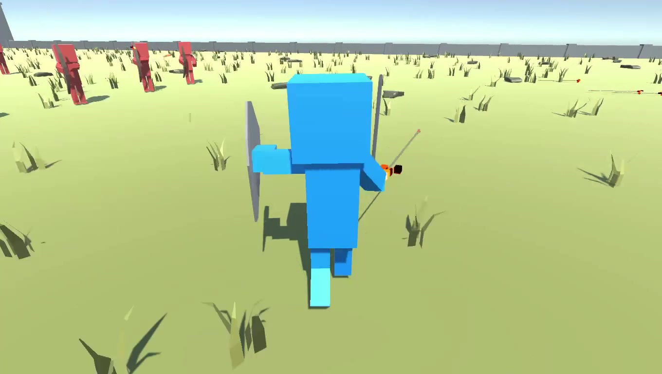 【方块战争模拟器】独自面对万箭齐发,终究胜利