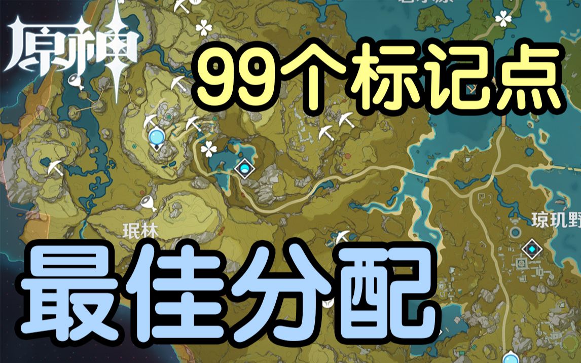 【原神】一劳永逸,99个标记点如何标记,以及使用说明