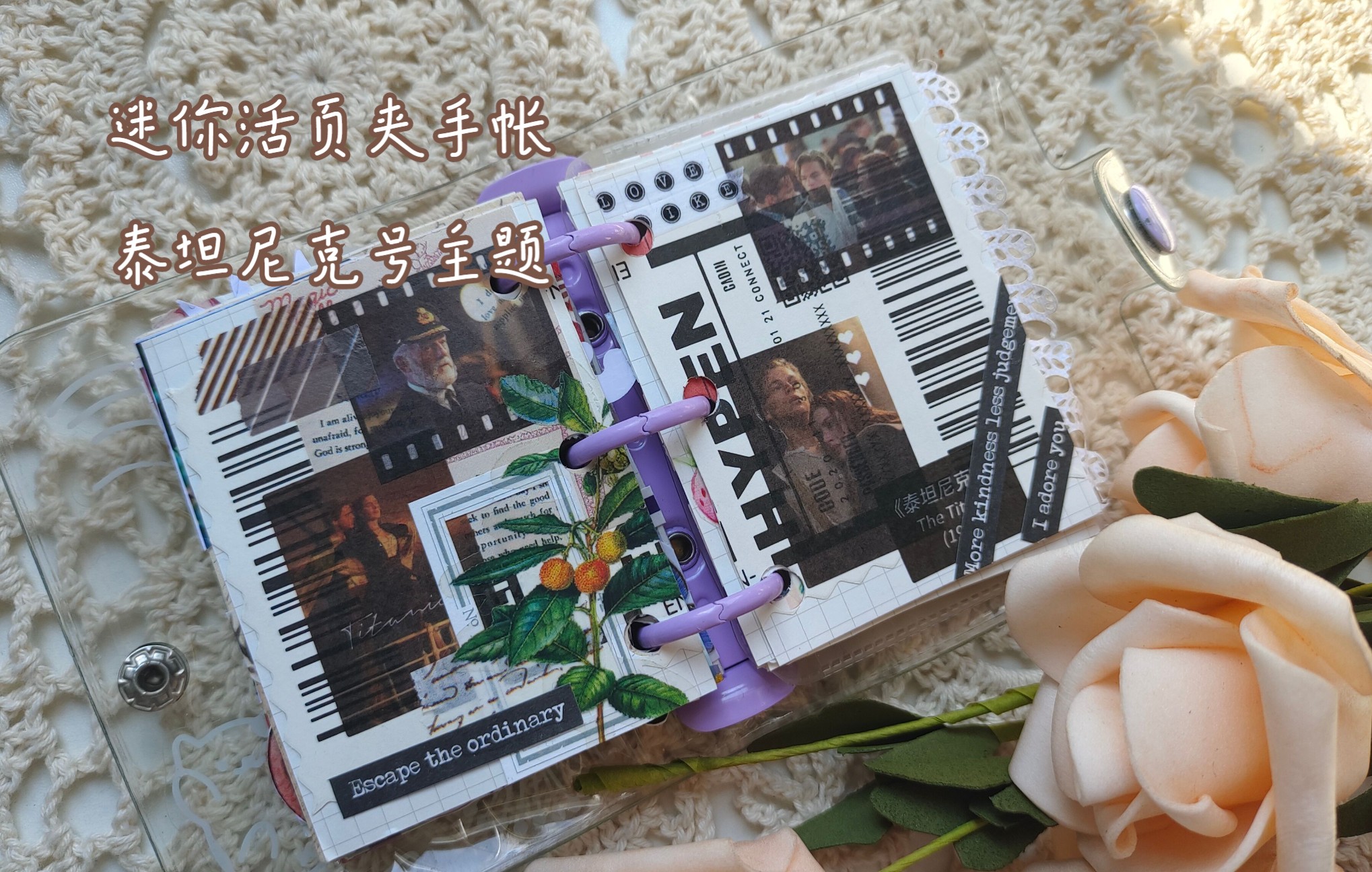 ...和生死离别,不再有痛苦,因往事已矣|泰坦尼克号主题迷你活页夹手帐
