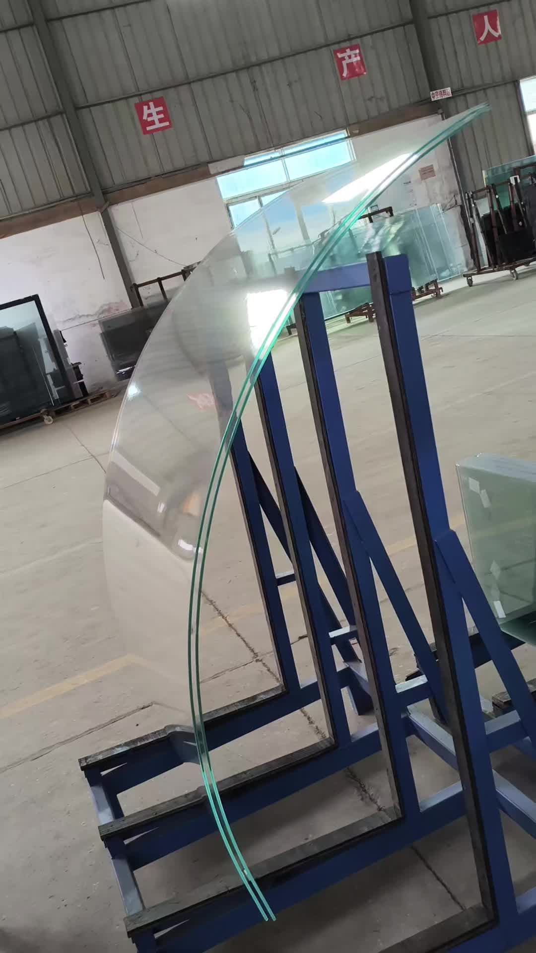 #超白玻璃 #6毫米超白弯钢玻璃