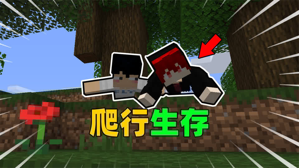 当MC只能爬行,该如何生存?我的世界Minecraft