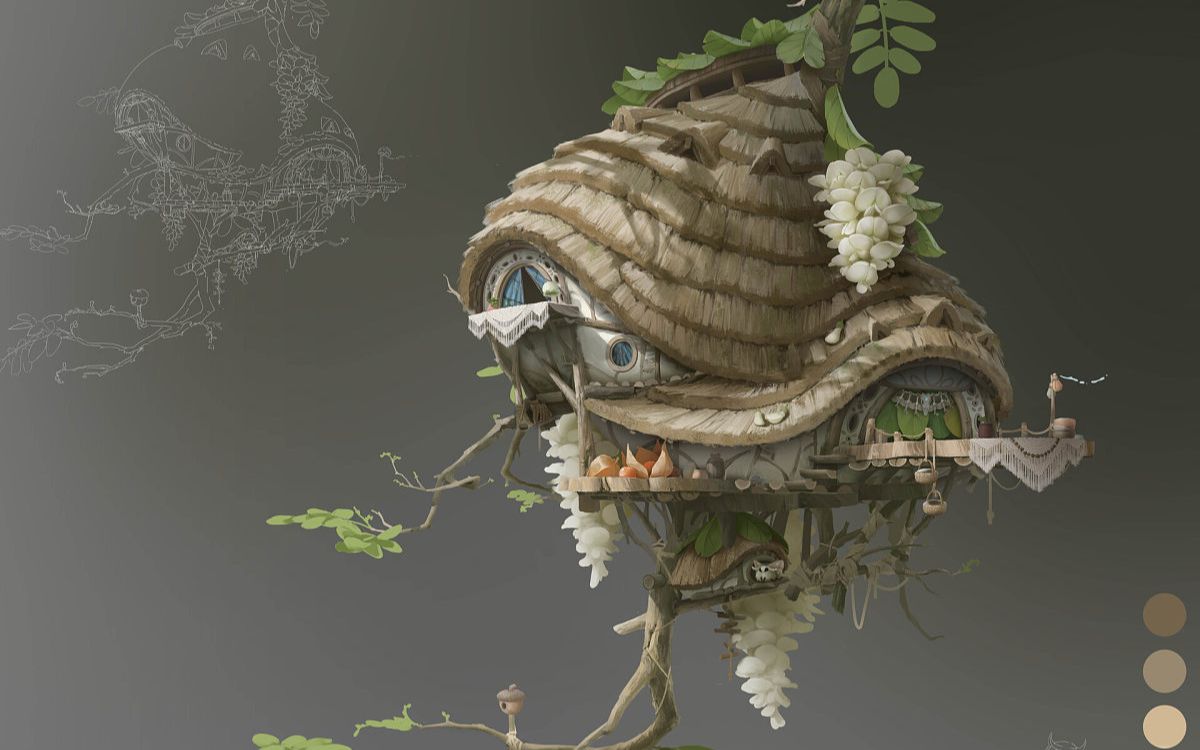 3DMAX风格化鸟巢场景模型制作,新手小白也能看懂!