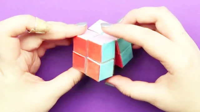 手工DIY,教你用纸制作一个魔方,简单好玩