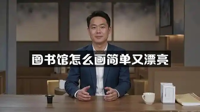 图书馆怎么画简单又漂亮