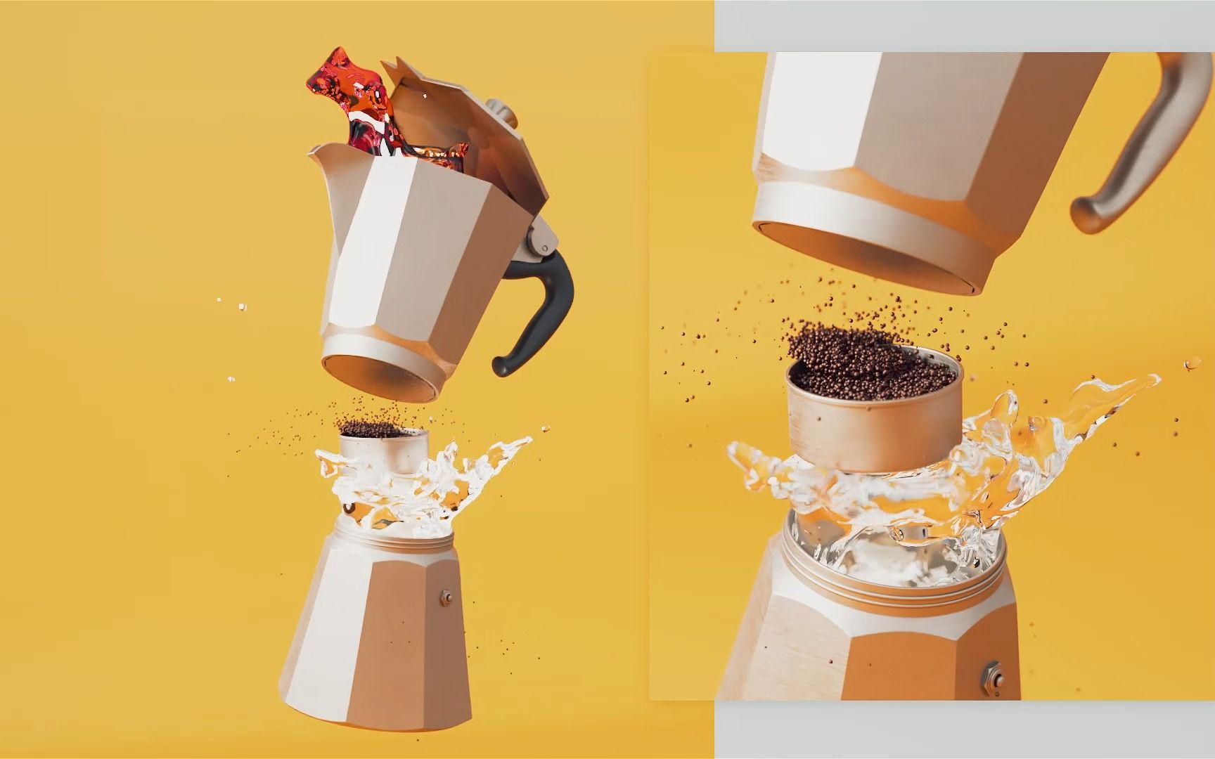 c4d临摹动画 夏日特饮