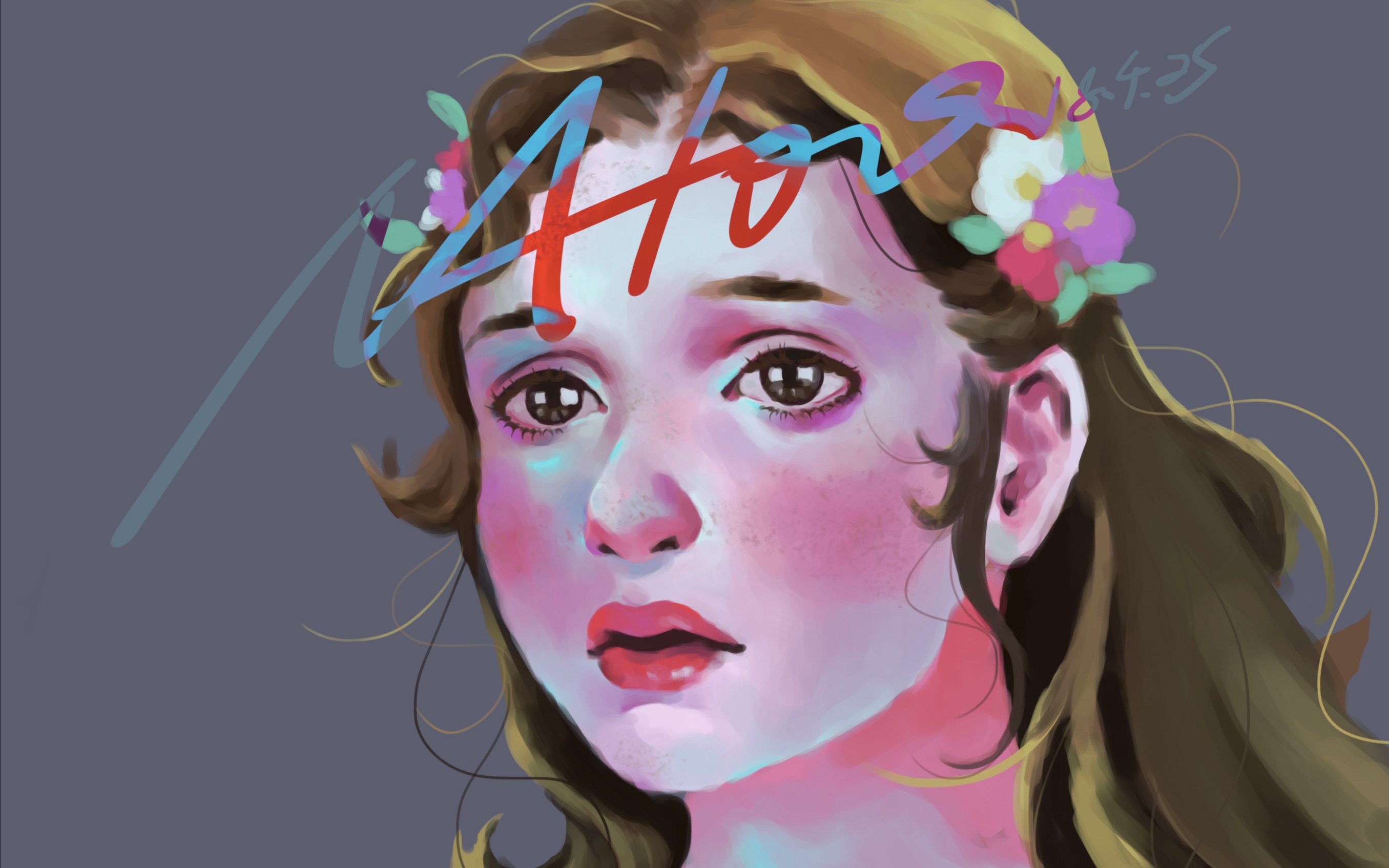 【ps厚涂练习】九十分钟速涂一个?的女纸