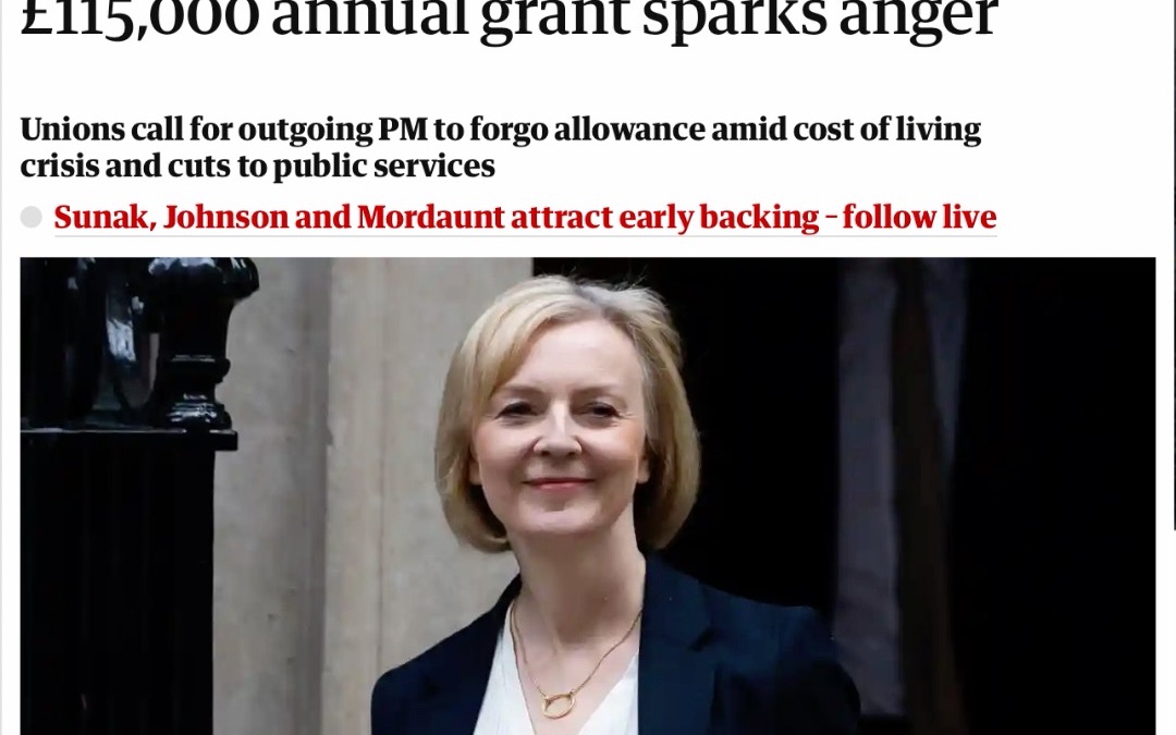 做首相时间虽短,但特拉斯每年能领11.5万英镑