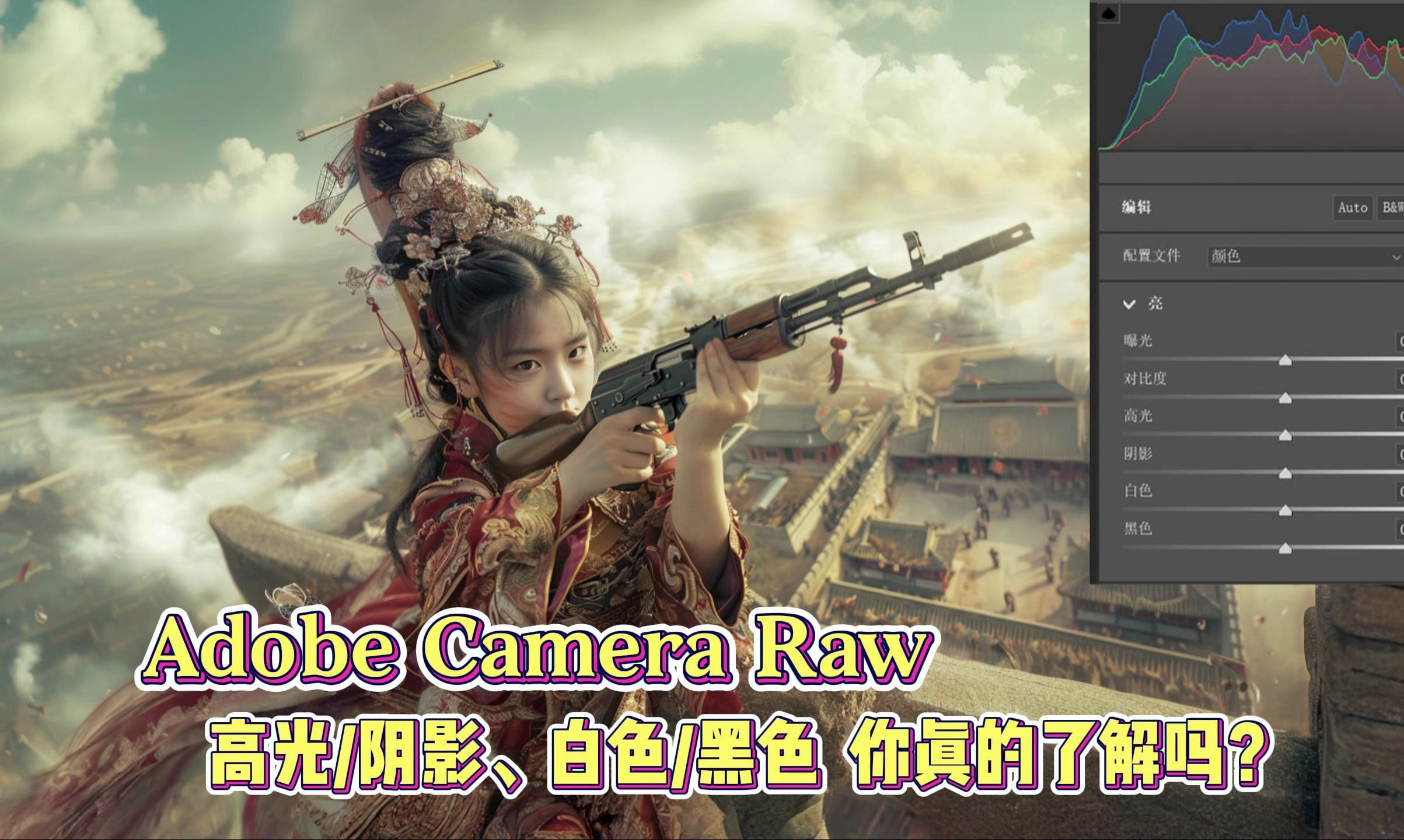 Adobe Camera Raw中的高光阴影、白色黑色,你真的了解吗?它们是...