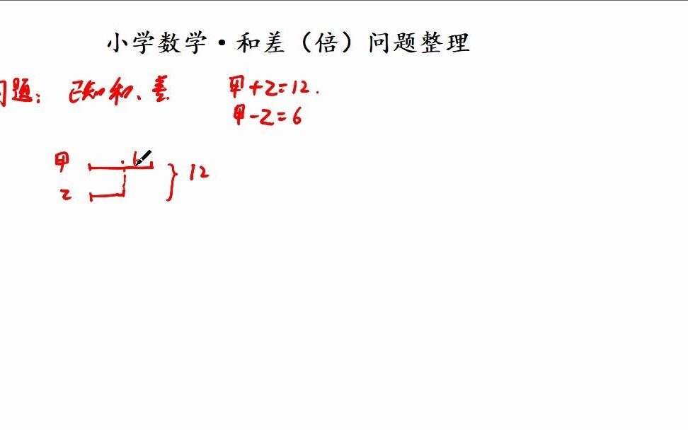 小学数学拓展》和差(倍)问题公式整理
