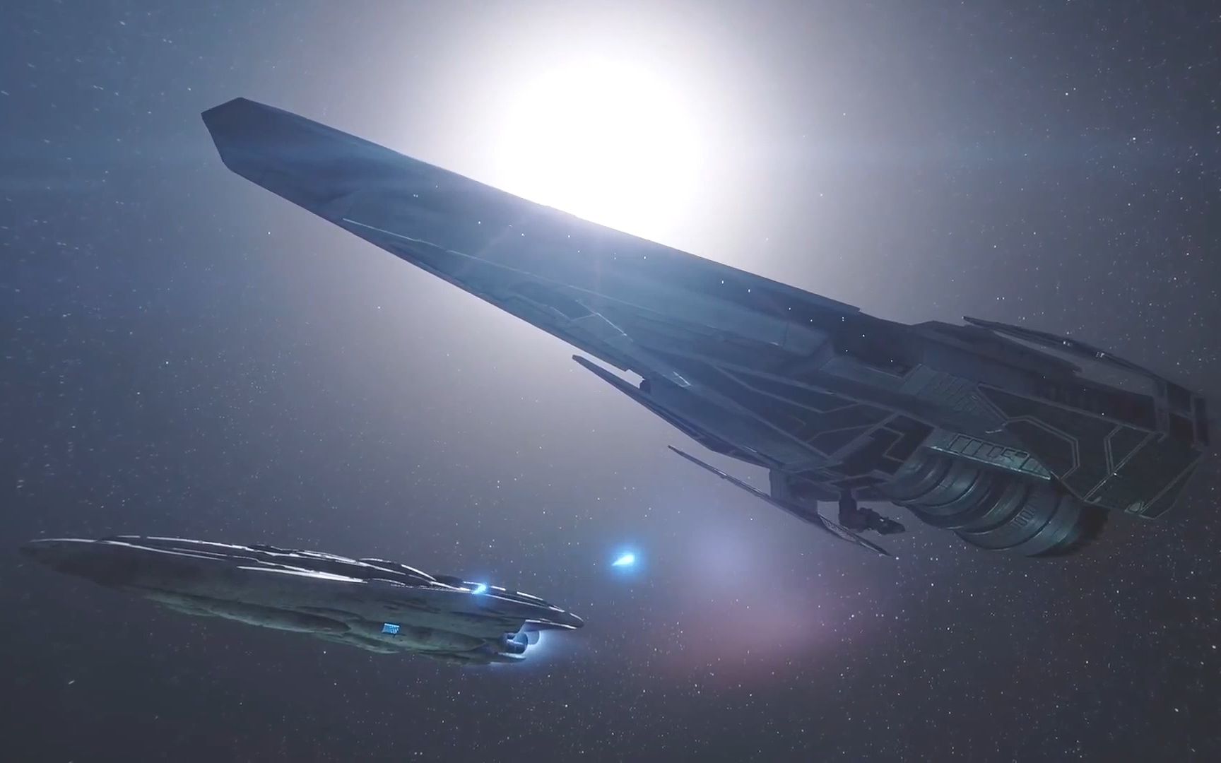 星球大战 前线2 MC 80星际巡洋舰的离子炮向乌鸦号突袭者级星际轻型...