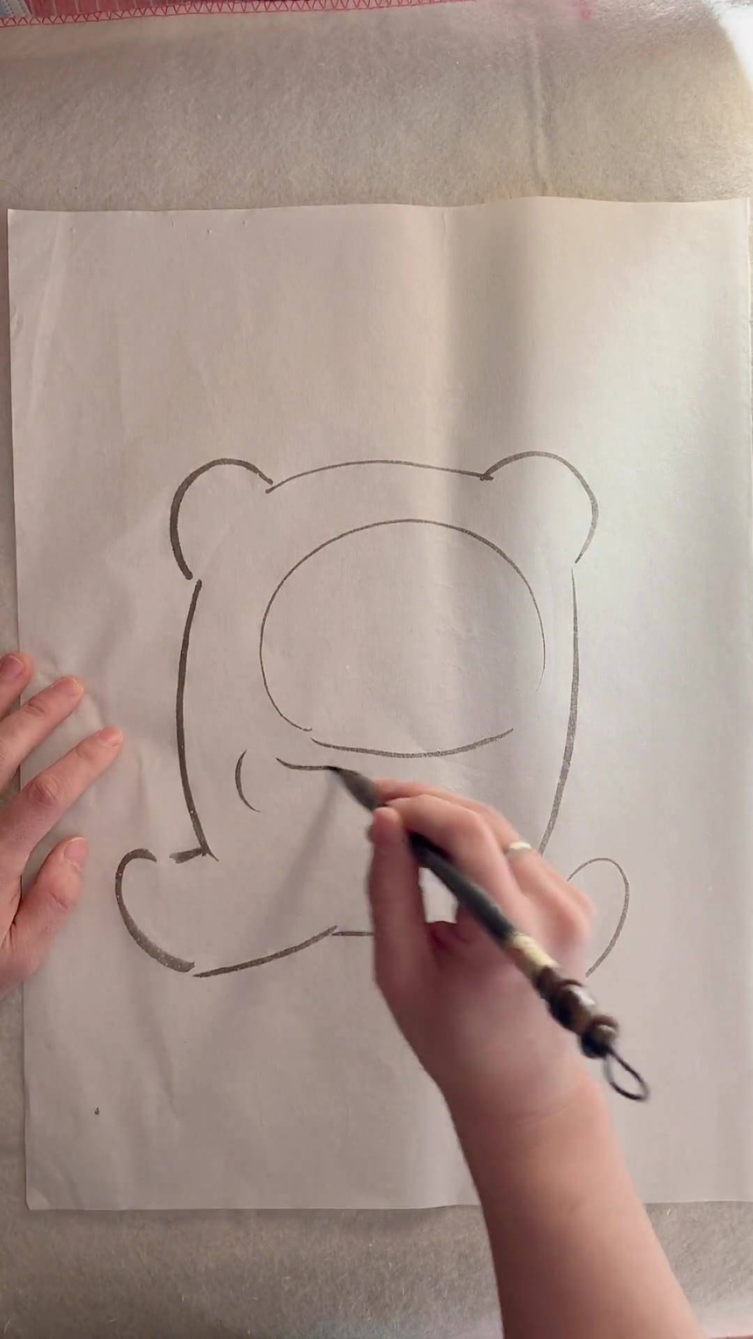 试着用毛笔画个