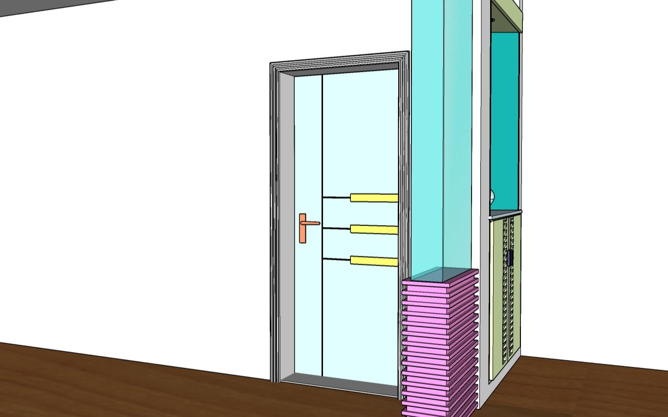 05.03_sketchup2019参数化室内立面结构生成-03(书房门标准化建模)