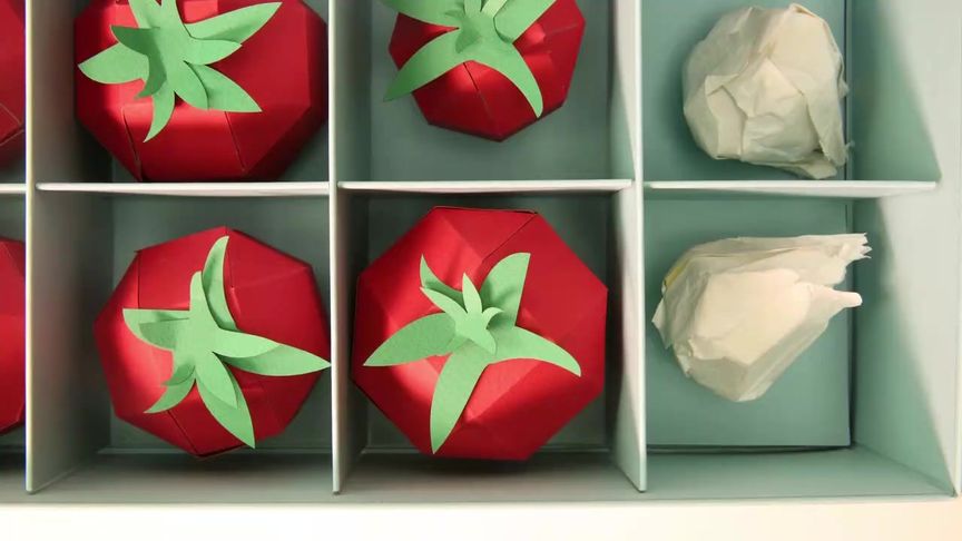 创意动画:用纸做成的食物——意大利面