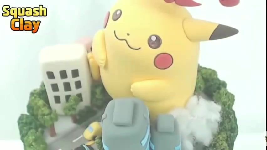 黏土捏一个极巨化皮卡丘,我觉得比本尊更可爱了