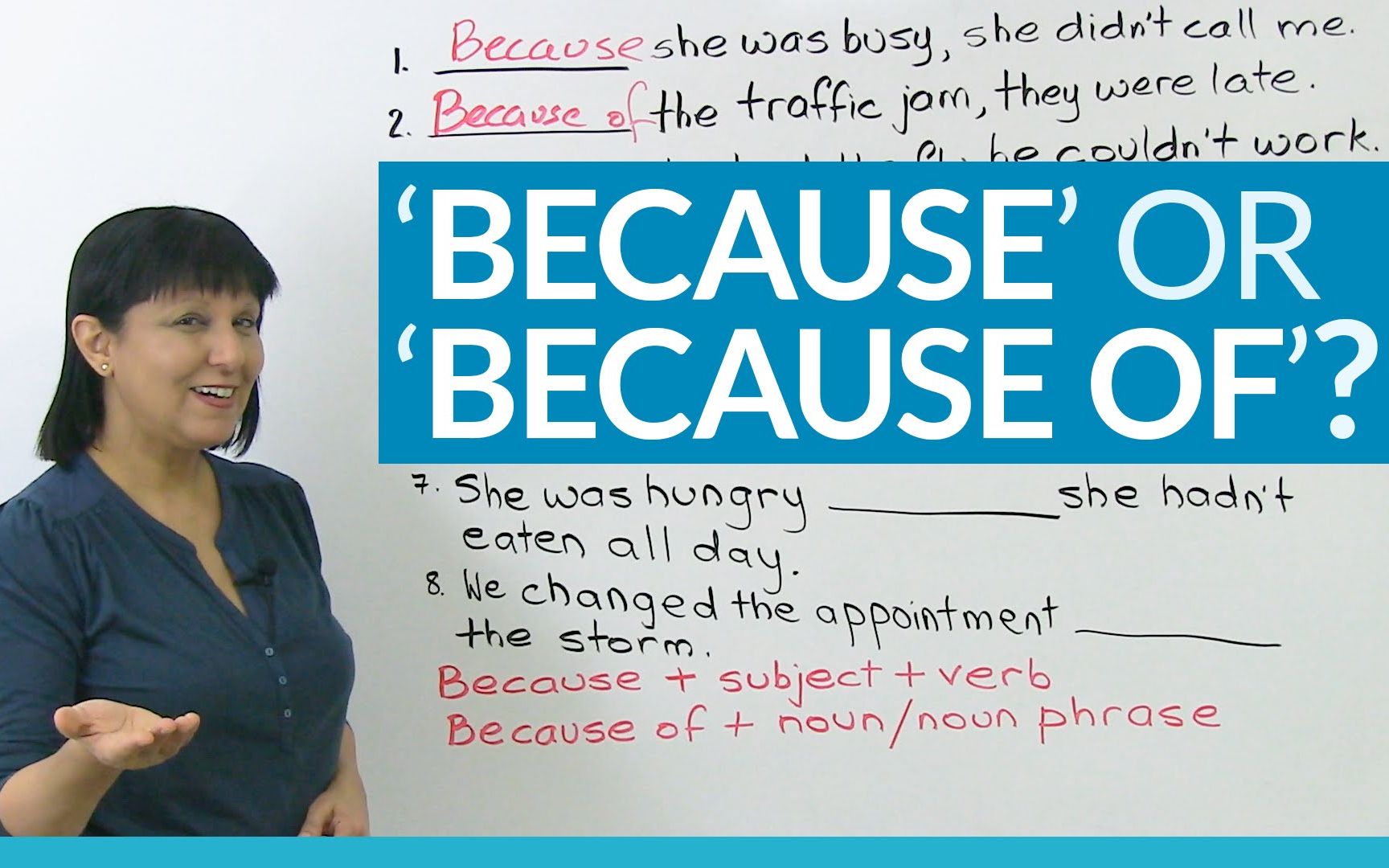 【官方双语】Because 还是 Because of?