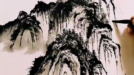 来一段未完成的山水国画