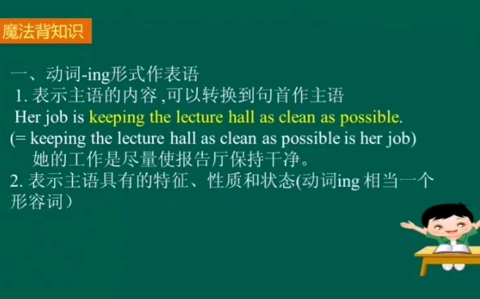 高中英语语法大全(6)动词-ing形式在句子中做表语