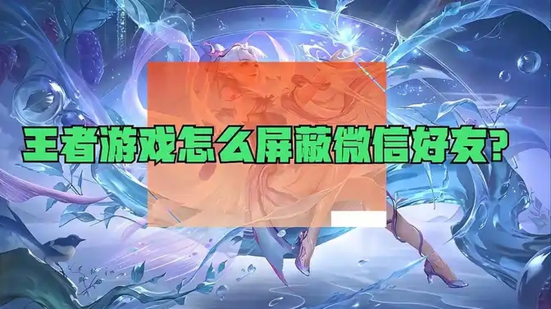 王者游戏怎么屏蔽微信好友?
