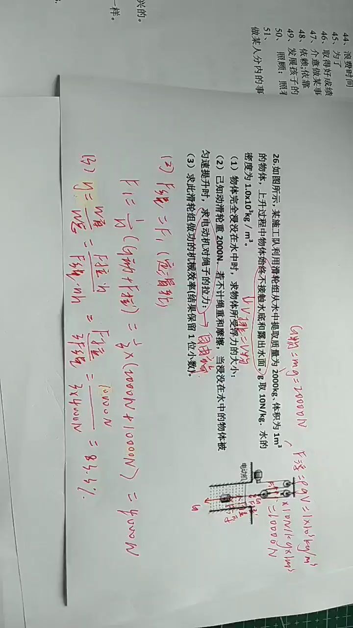 小舒讲题系列1(滑轮组与浮力的综合应用)