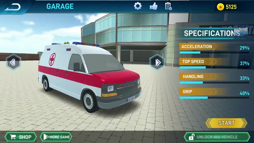 急救救护车模拟器屋顶急救卡车驾驶特技2游戏