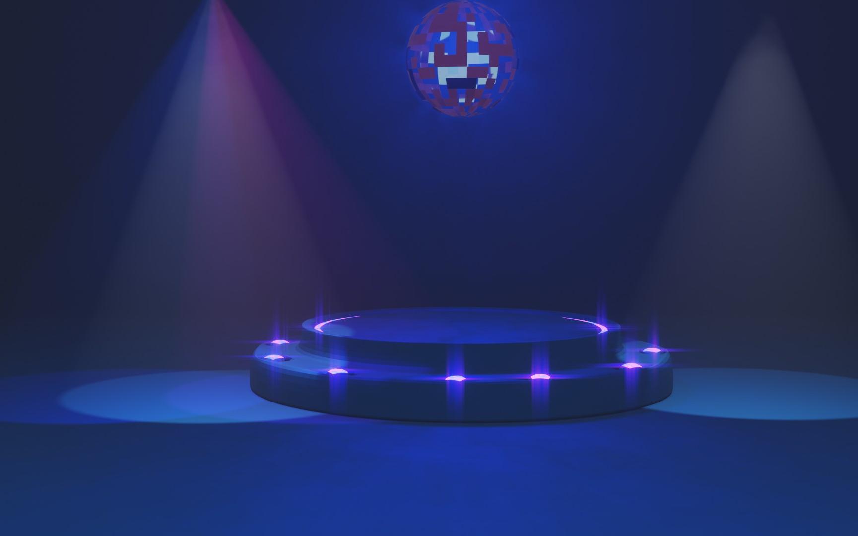 反正没人看,我给自己跳舞设计的Blender3D舞台预览