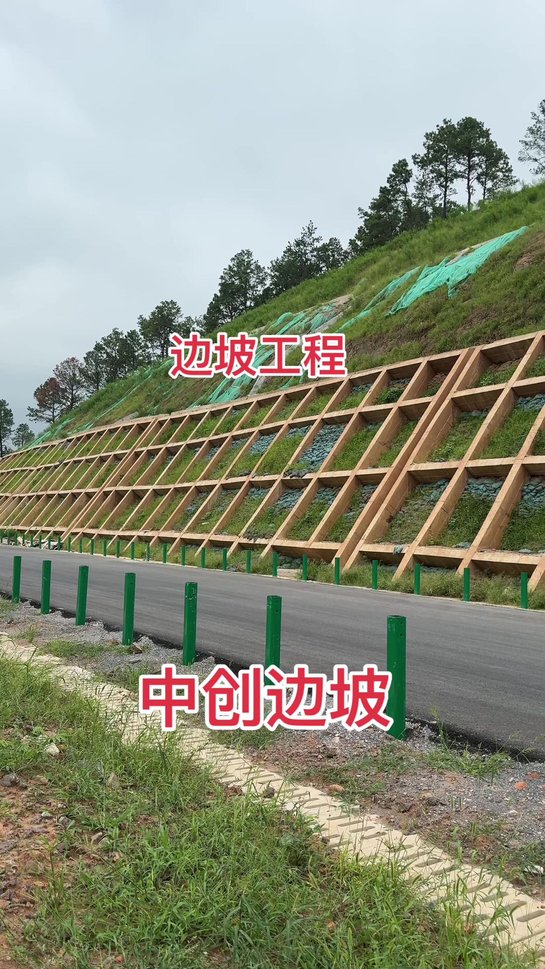 边坡施工 #锚杆 #锚索 #框架梁混凝土 #绿化