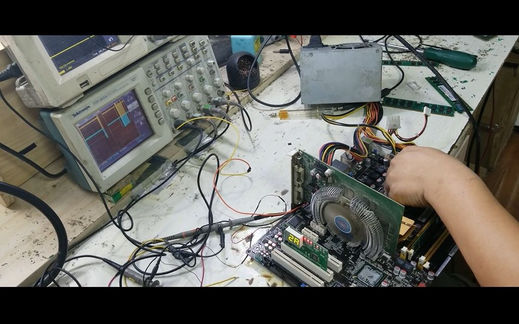 电脑主板损坏,不开机,看老师傅如何检测分析维修主板以及维修后的总结