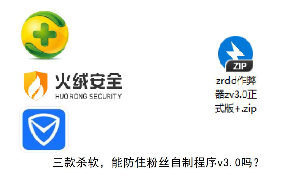 测试三款杀软能否防住粉丝自制程序v3.0