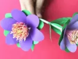 手把手教你折一束简单易学的小花, 用来装饰房间真是太漂亮了!